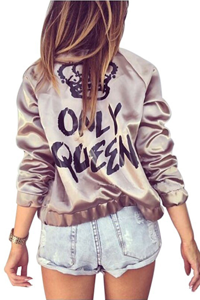 Trendy Round Neck Long Sleeves Zipper Design Polyester Coats_Coat ...